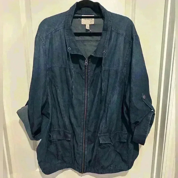 torrid | Jackets & Coats | Torrid Chambray Utility Jacket Over Sized 3x ...